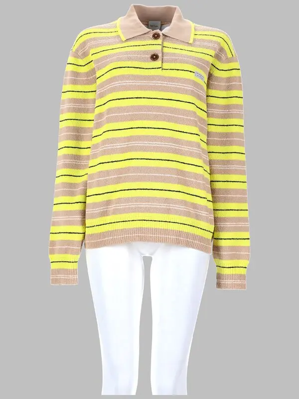 Paul Smith Striped Rugby Maglia - Yellow