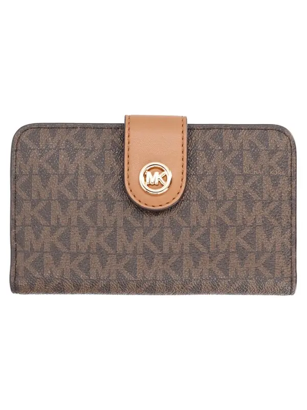 Michael Kors Portafoglio Medium Con Stampa Logo E Ciondolo Mk Pop