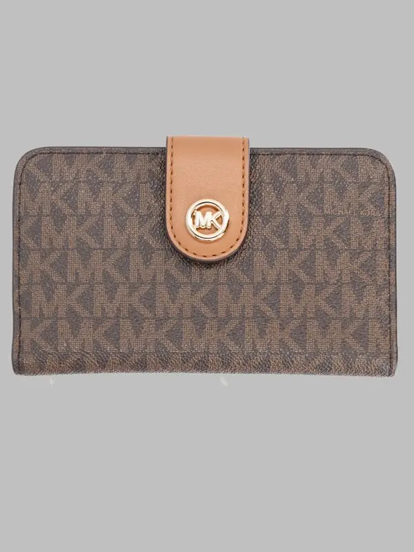 Michael Kors Portafoglio Medium Con Stampa Logo E Ciondolo Mk Pop