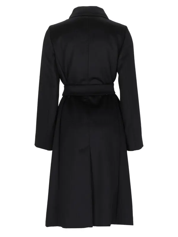 Max Mara Wool Wrap Coat - Black