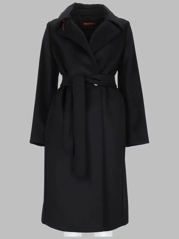 Max Mara Wool Wrap Coat - Black