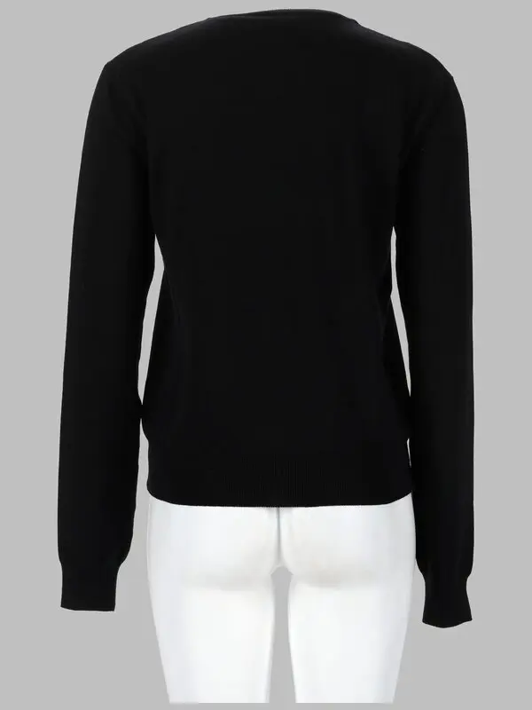 Moschino Teddy Bear Appliqué Knit Sweater