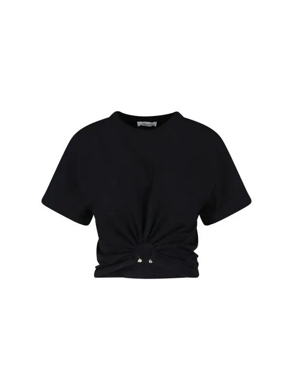 Rabanne 100% Cotton Logo T-shirt - Black