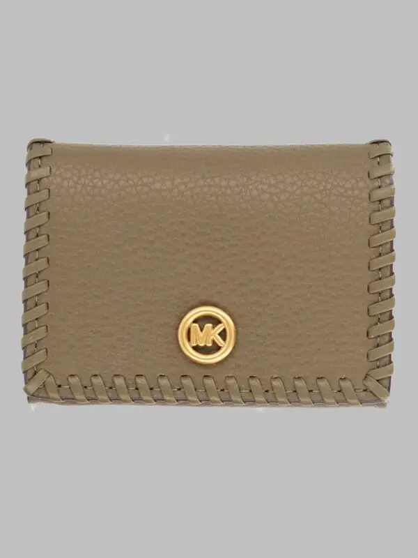 Michael Kors 8.5cm X 10.5cm X 3cm Logo Cow Leather Mini Wallet - Brown