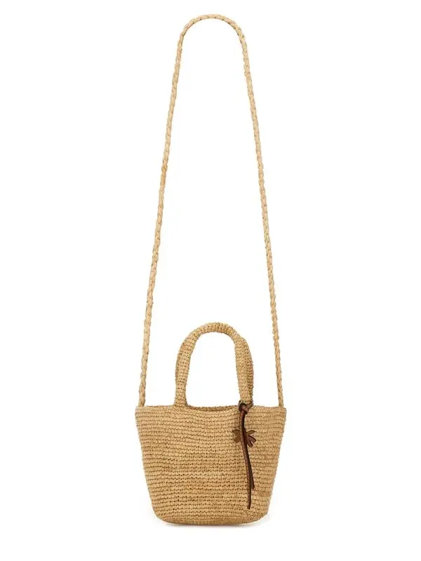 Manebí Mini Raffia Handbag - Beige