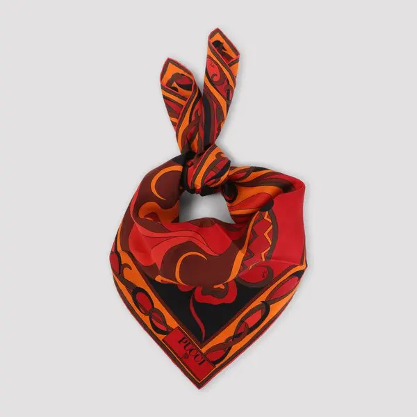 Emilio Pucci Orchidee Print Silk Carr - Multicolour
