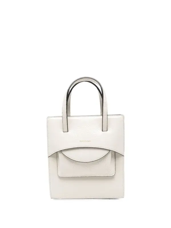 HIDESINS Pocket Leather Handbag - White