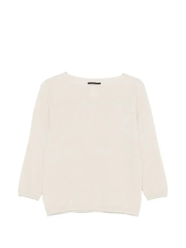 Fabiana Filippi Wool Blend Crewneck Sweater - Beige