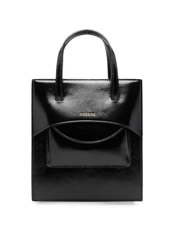 HIDESINS Pocket Leather Handbag - Black