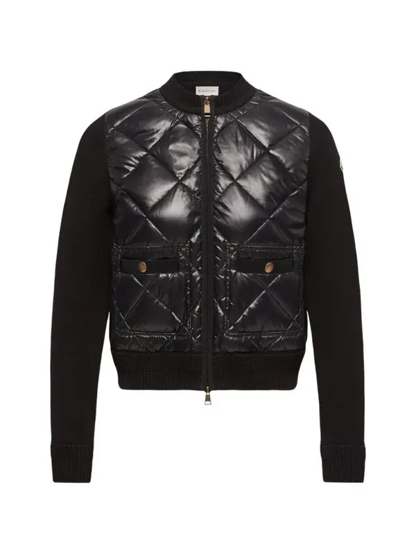 Moncler Wool And Nylon Padded Cardigan