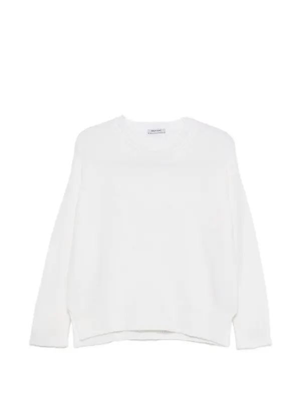 BASE Wool And Cashmere Crewneck Sweater - White