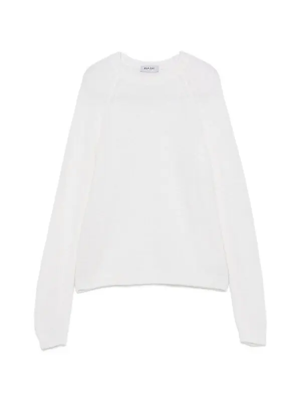 BASE Wool Crewneck Sweater - White