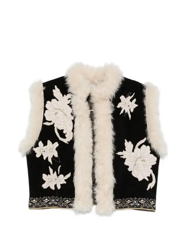 FORTE_FORTE Ecofur Details Vest - Black