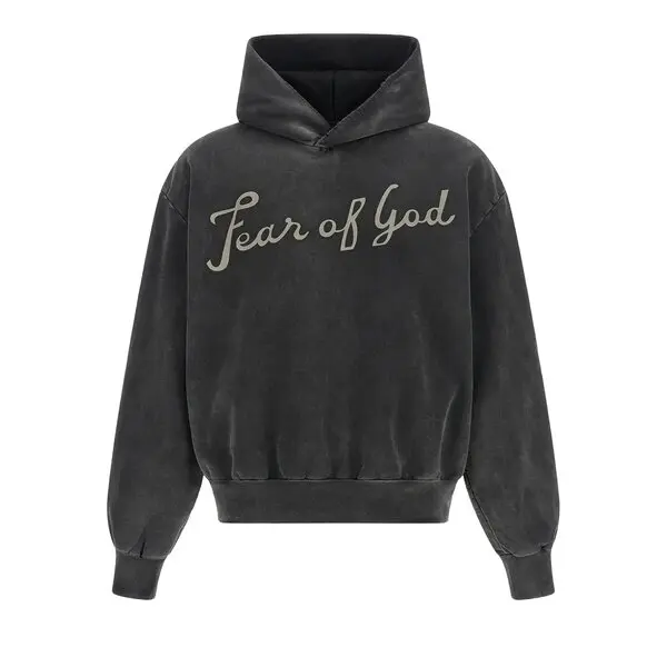 Fear Of God 26 Classic Fit Half Raglan Hoodie 'off - Black