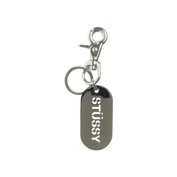 StÜssy Metal Tag Keychain - Silver