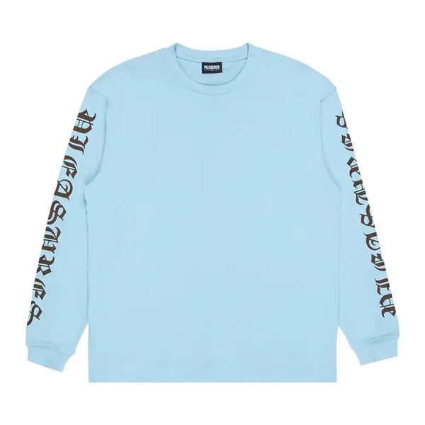 PLEASURES Old E Heavyweight Long-sleeve - Blue