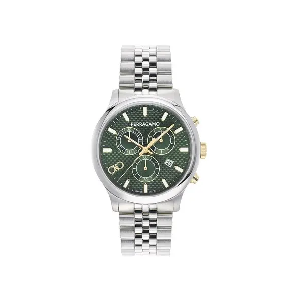 FERRAGAMO Duo Chrono Bracelet Watch 'stainless Steel - Silver