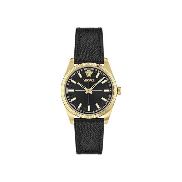 Versace Millenyium Leather Watch - Gold
