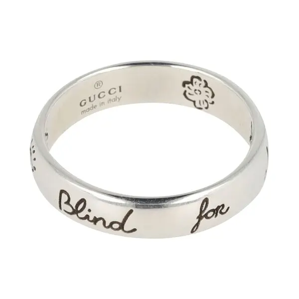 Gucci Blind For Love Ring - Silver