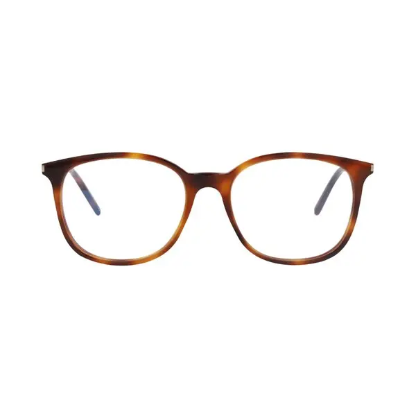 Saint Laurent Round-frame Acetate Optical Frames 'havana/transparent