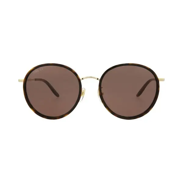 Gucci Round-frame Acetate Sunglasses 'havana/gold - Brown