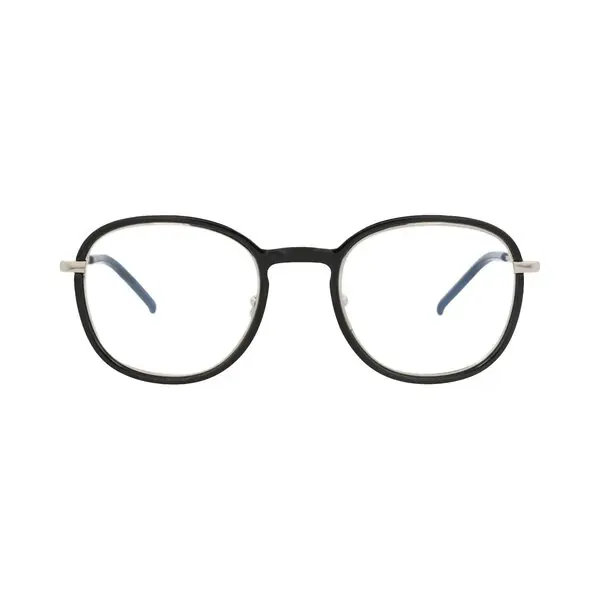 Saint Laurent Round-frame Injection Optical Frames /silver/transparent