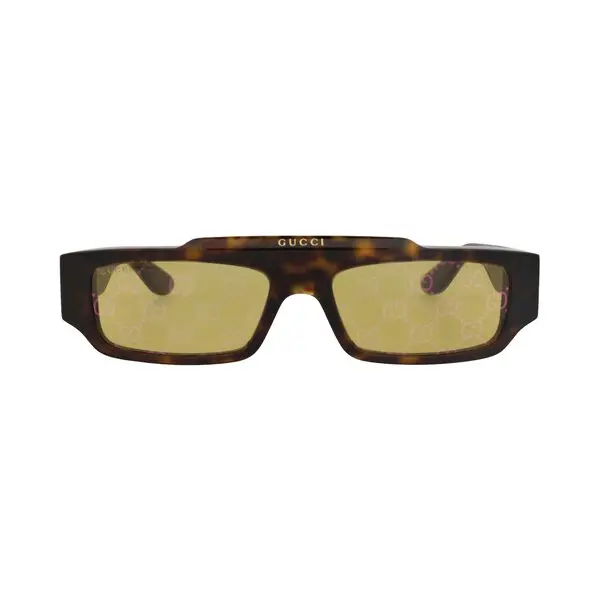 Gucci Square-frame Recycled Acetate Sunglasses 'havana/yellow - Brown