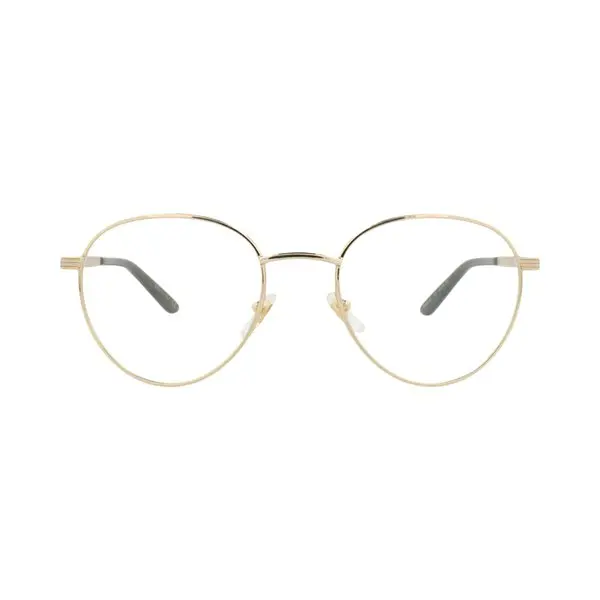 Gucci Round-frame Metal Optical Frames /black/transparent - Gold