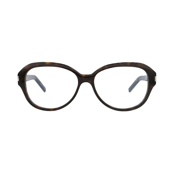 Saint Laurent Round-frame Acetate Optical Frames 'havana/transparent - Brown