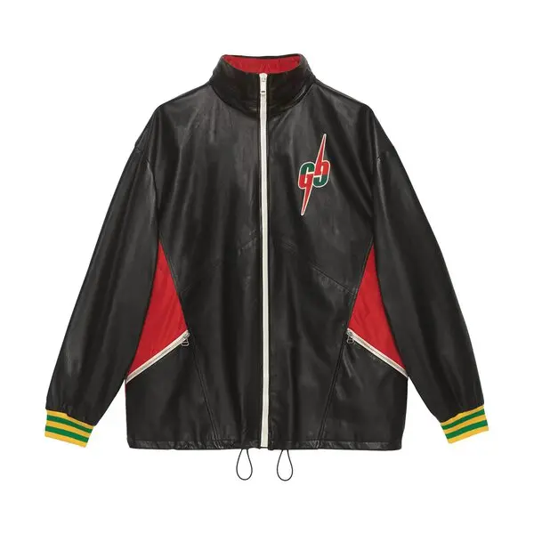 Gucci Leather Bomber Jacket
