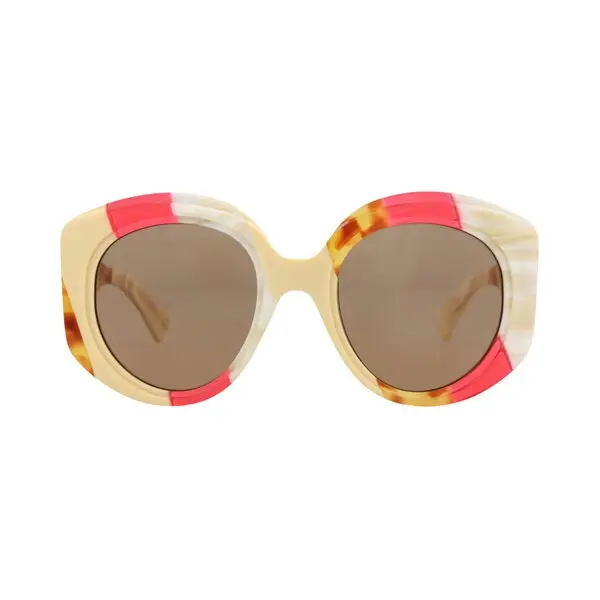 Gucci Round-frame Recycled Acetate Sunglasses 'havana - Brown