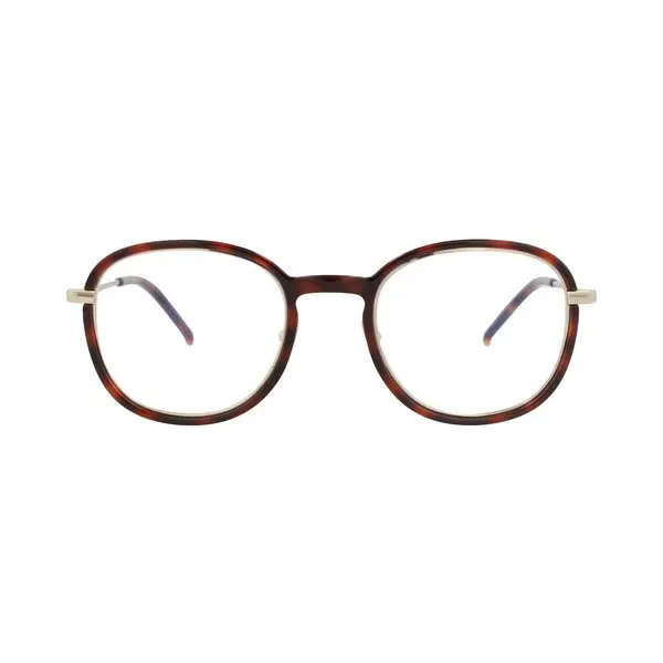 Saint Laurent Round-frame Injection Optical Frames 'havana/gold/transparent - Brown