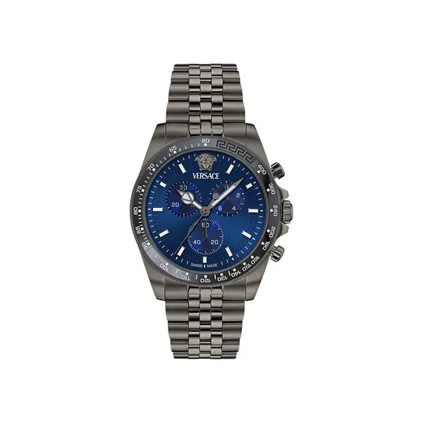 Versace Greca Chrono Wave Bracelet Watch 'gun