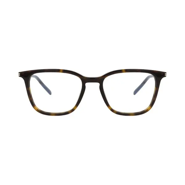 Saint Laurent Square-frame Acetate Optical Frames 'havana/transparent