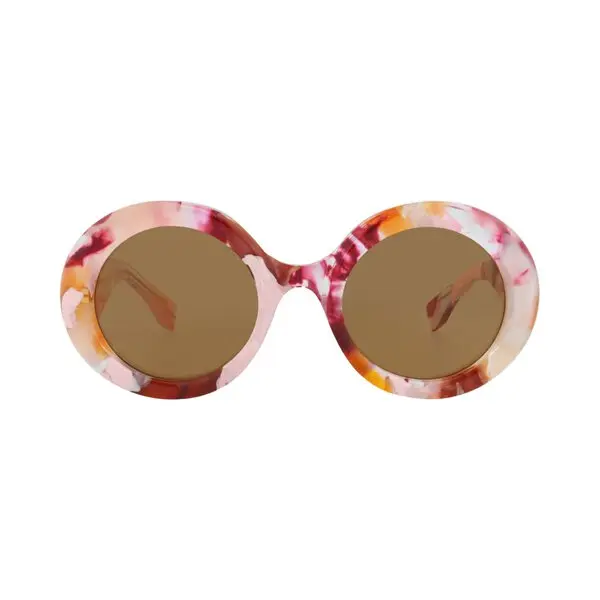 Gucci Round-frame Recycled Acetate Sunglasses /brown - Pink