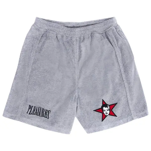PLEASURES Party Animal Velour Shorts - Grey