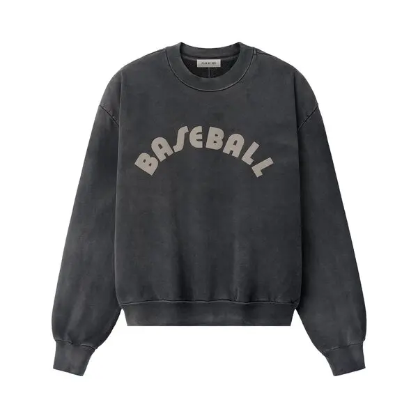 Fear Of God Classic Fit Half Raglan Sweatshirt 'off - Black