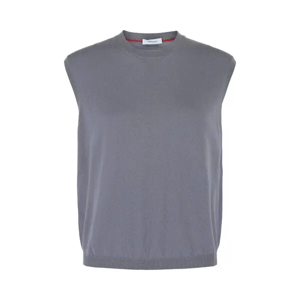 FERRAGAMO Ribbed Cashmere Knit Vest 'dark