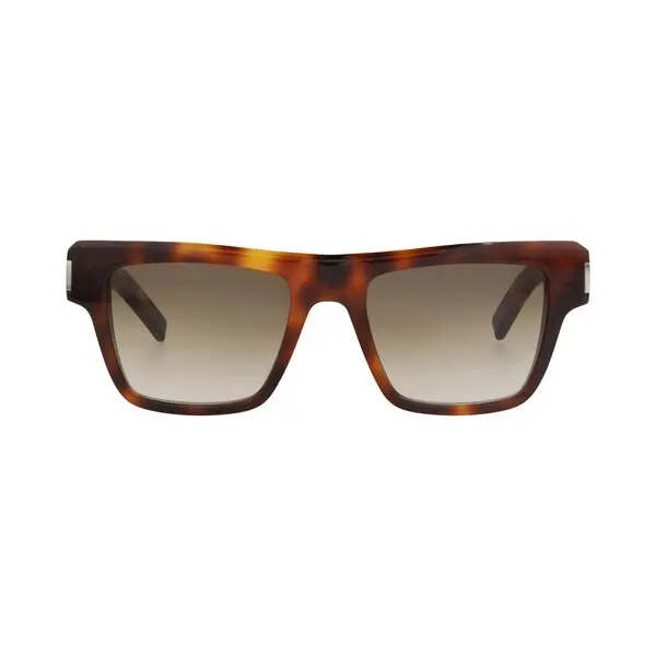 Saint Laurent Square-frame Recycled Acetate Sunglasses 'havana - Brown