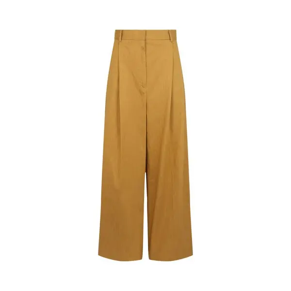 FERRAGAMO Pleated Wide-leg Trousers 'medium - Brown