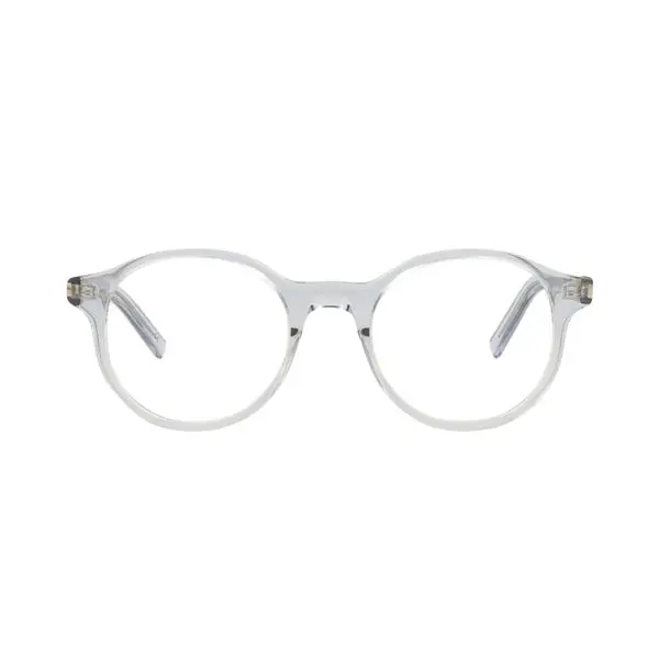 Saint Laurent Round-frame Acetate Optical Frames /transparent - Grey