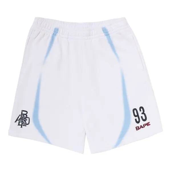 A BATHING APE Heavy Wash Hand Draw Logo Relaxed Fit Sweat Shorts