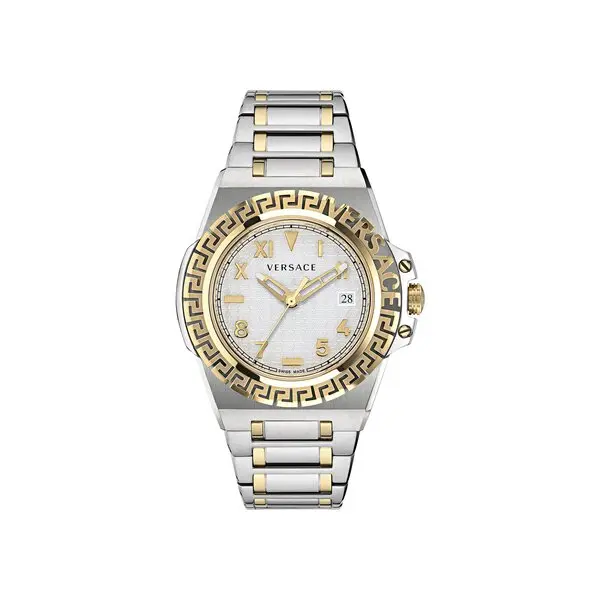 Versace Greca Reaction Bracelet Watch 'two Tone - Silver