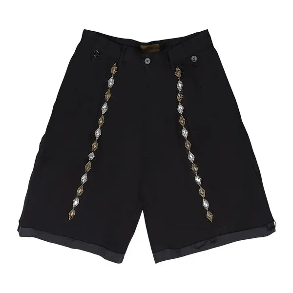 BIRTH OF ROYAL CHILD Gemstone Bermuda Shorts - Black