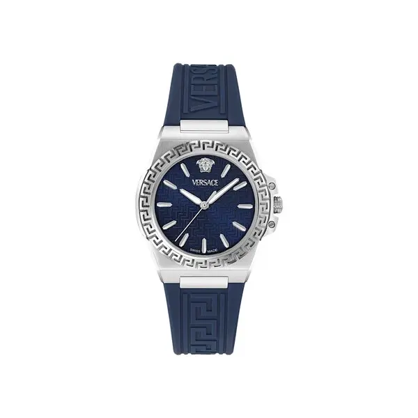 Versace Greca Reaction Silicone Watch 'stainless Steel