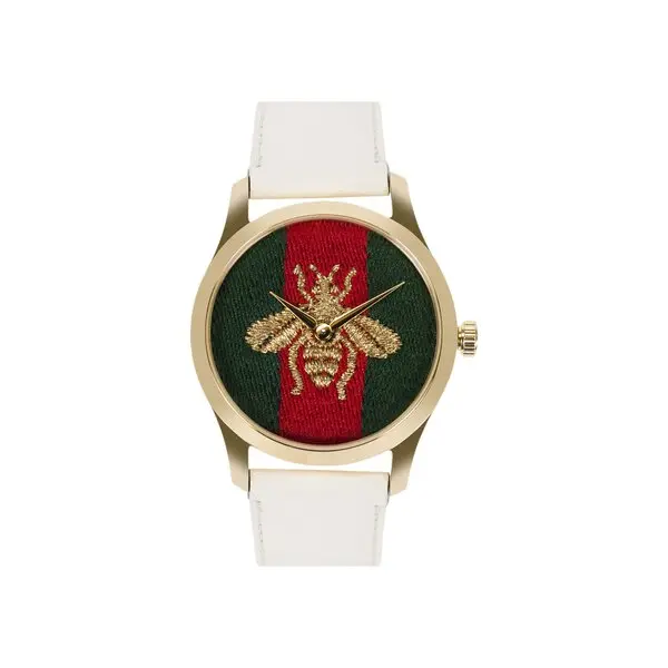 Gucci G-timeless Leather Watch - Gold