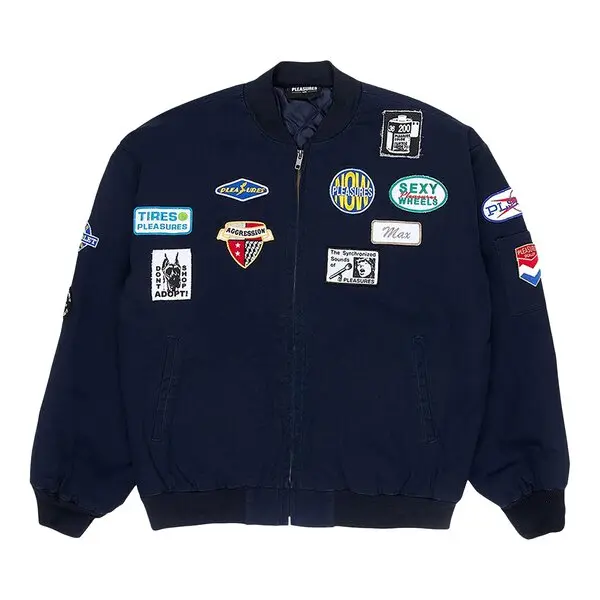 PLEASURES Worms Mechanic Jacket 'navy - Blue