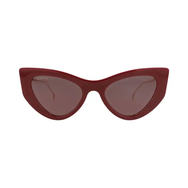 Gucci Cat Eye-frame Injection Sunglasses 'burgundy/gold/violet - Red
