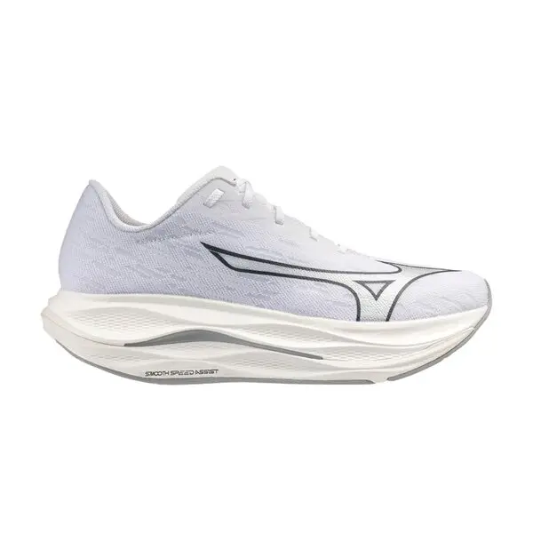 Mizuno Wave Rebellion Flash 3 Silver - White