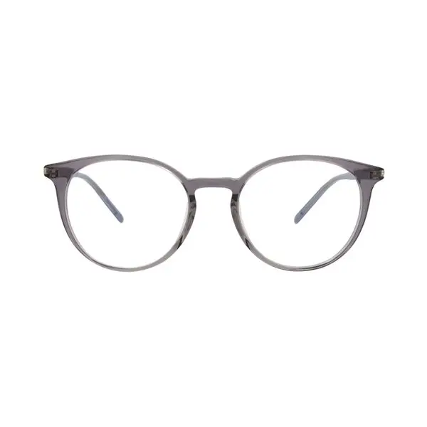 Saint Laurent Round-frame Acetate Optical Frames /transparent - Grey